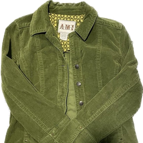 Ami | Jackets & Coats | Y2k Green Corduroy Jacket | Poshmark